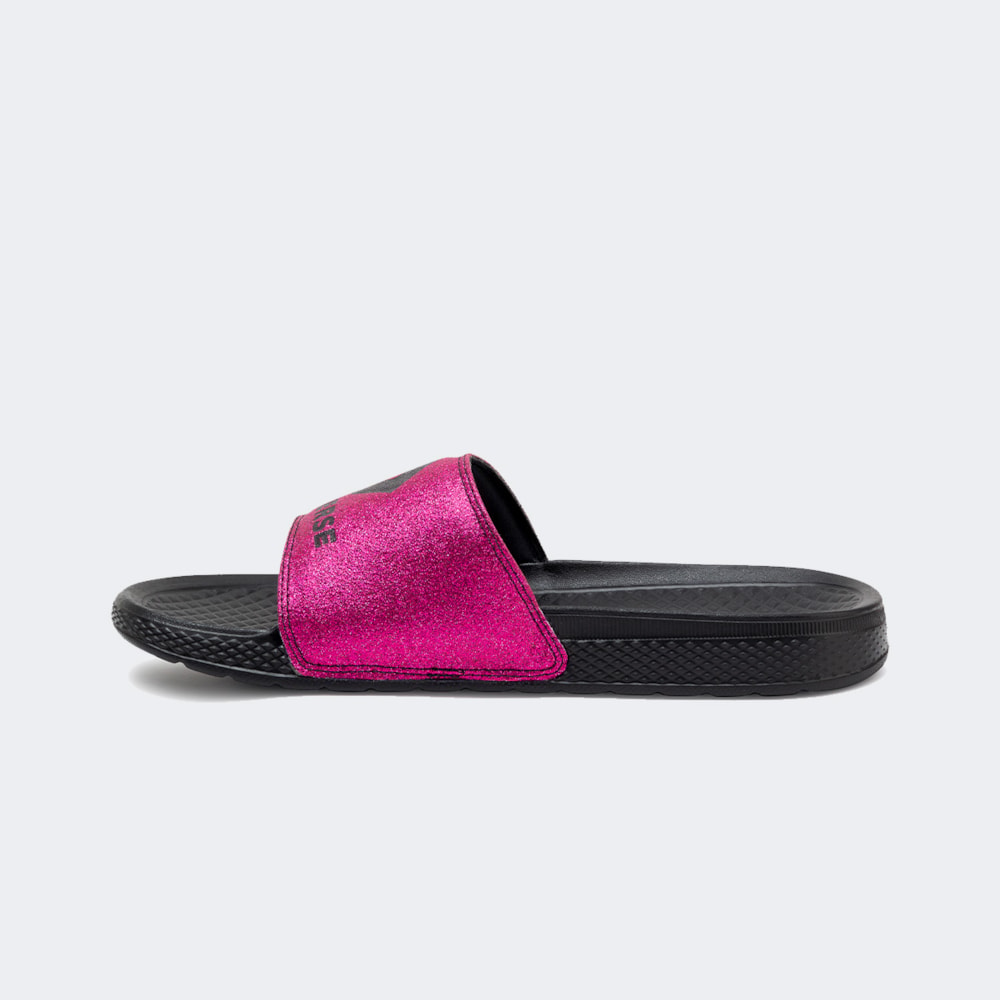 CHINELO CONVERSE ALL STAR SLIDE SLIP SPARKLE PARTY PINK FLUOR PRETO ...
